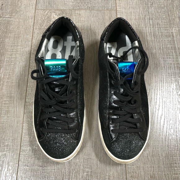 P448 | Shoes | P448 Womens Sneakers Size 38 Black Glitter | Poshmark